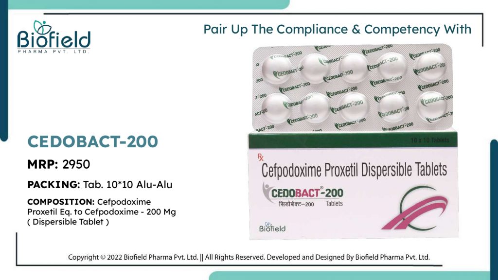 Cefpodoxime Tablets Manufacturer, Supplier and Franchise