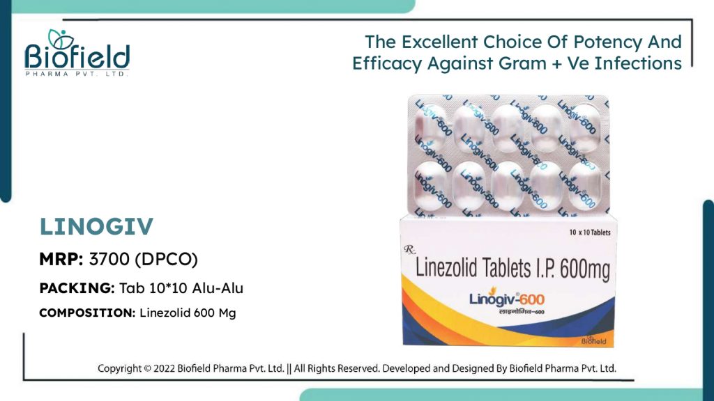 Linezolid 600mg Tablets Manufacturer, Supplier and Franchise