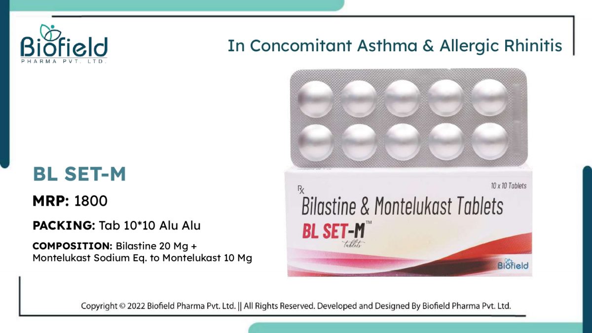 Bilastine + Montelukast Tablets Manufacturer, Supplier and Franchise