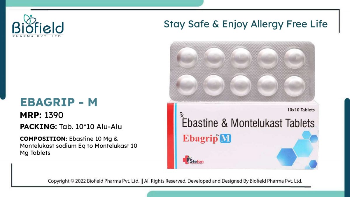 Ebastine + Montelukast Tablets Manufacturer, Supplier and Franchise