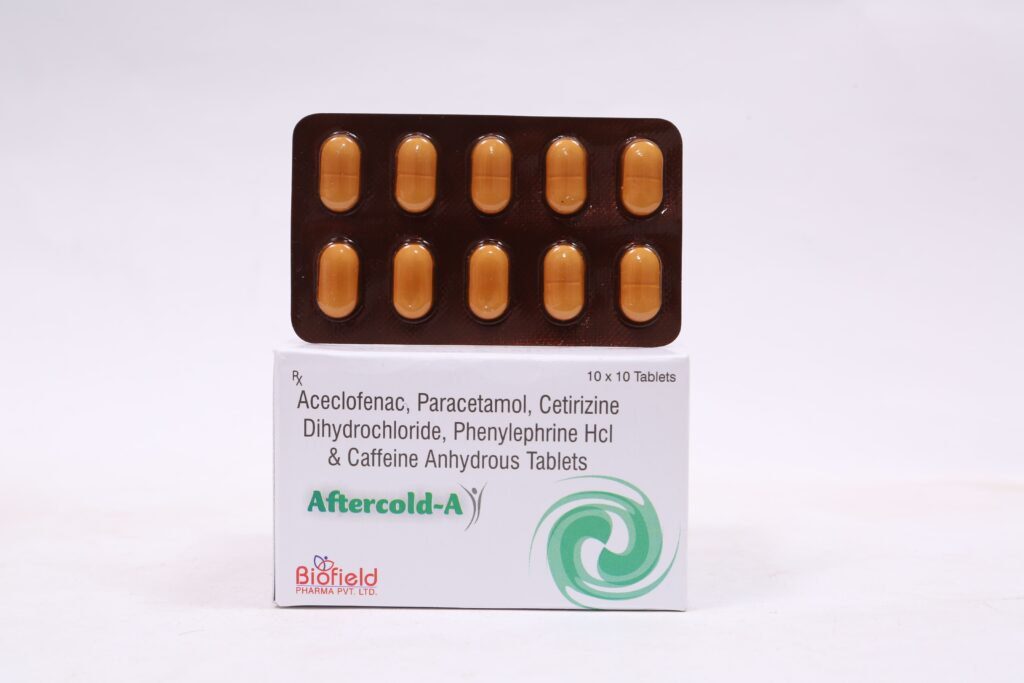 Aceclofenac + Paracetamol + Cetirizine Dihydrochloride + Phenylephrine ...