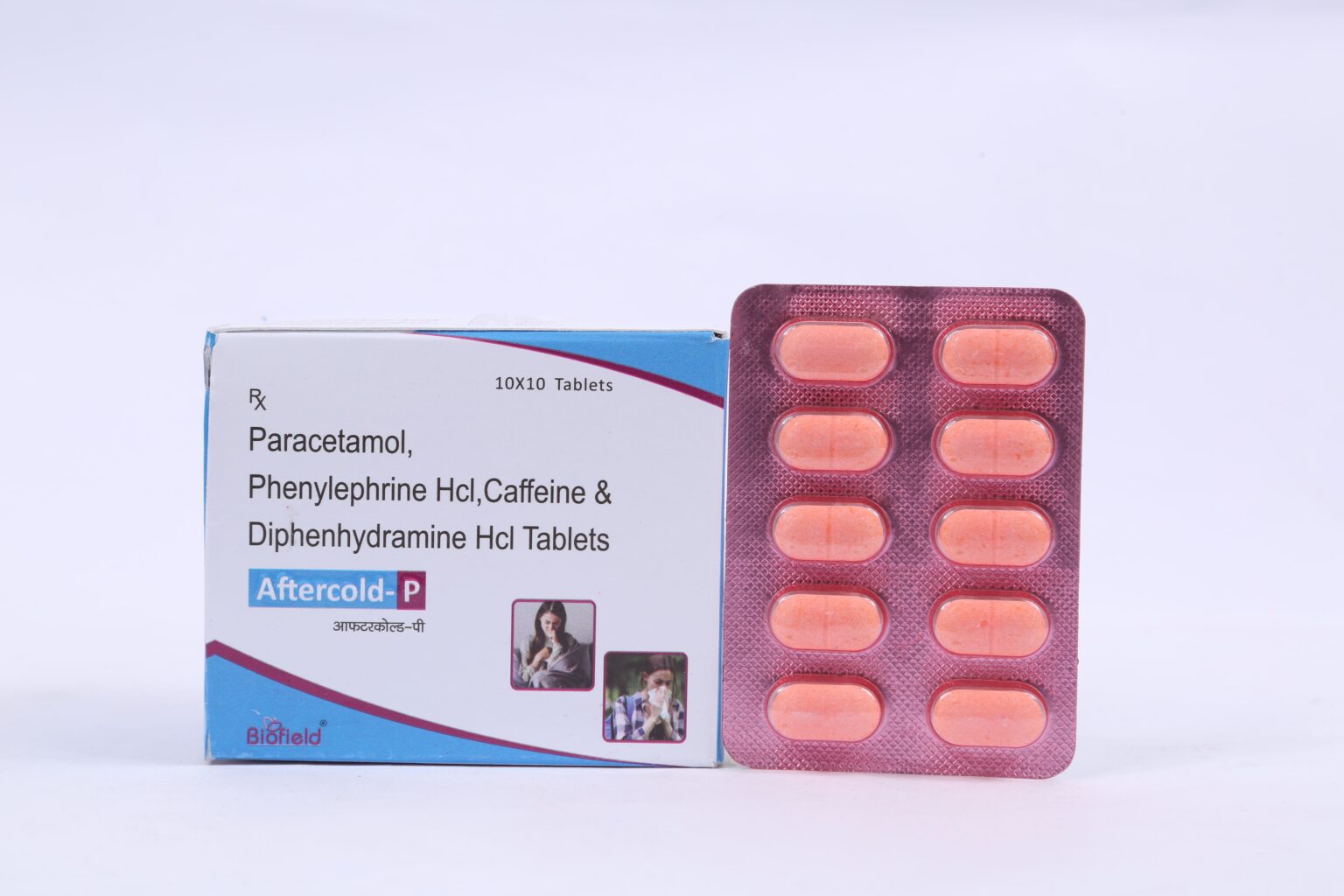 Paracetamol + Diphenhydramine + Phenylephrine + Caffeine Tablets ...