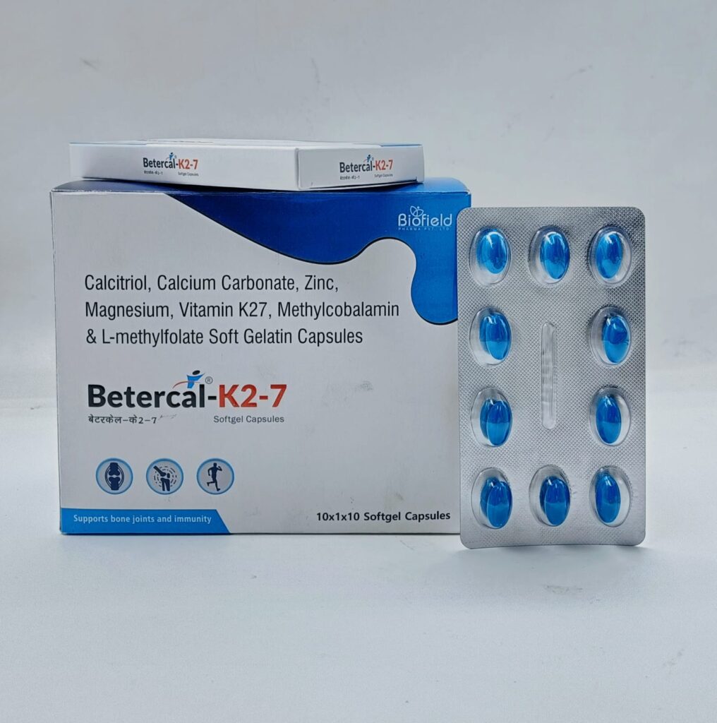 Calcitriol + Calcium Carbonate + Zinc + Magnesuim + Vitamin K-27 + Methylcobalamin + L Methyl ...