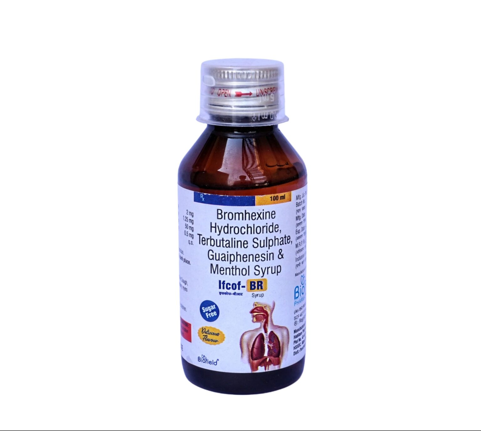 Bromhexine Hydrochloride + Guaiphenesin + Terbutaline Sulphate+ Menthol ...