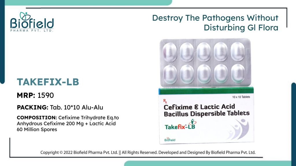 Cefixime + Lactobacillus Sporogenes + Lactic Acid Tablets Manufacturer ...
