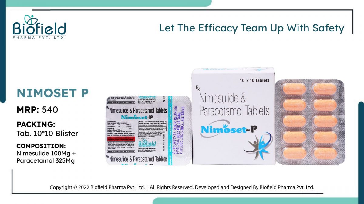 Nimesulide + Paracetamol Tablet Manufacturer, Supplier and Franchise