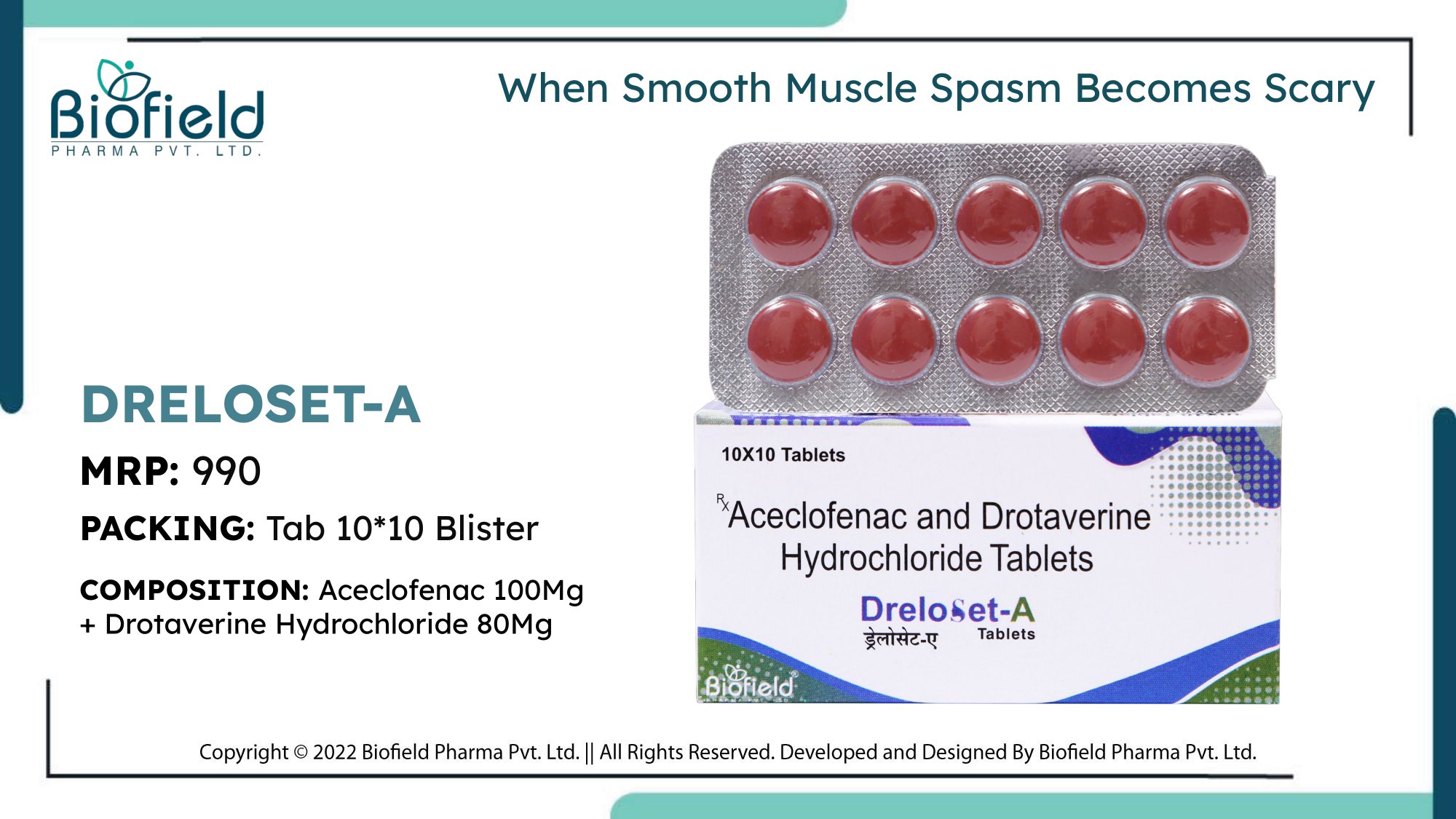 Drotaverine HCL + Aceclofenac Tablet Manufacturer, Supplier and Franchise