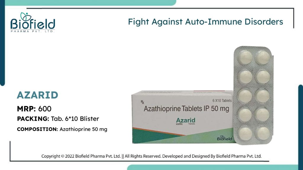 Azathioprine Tablets Manufacturer, Supplier and Franchise