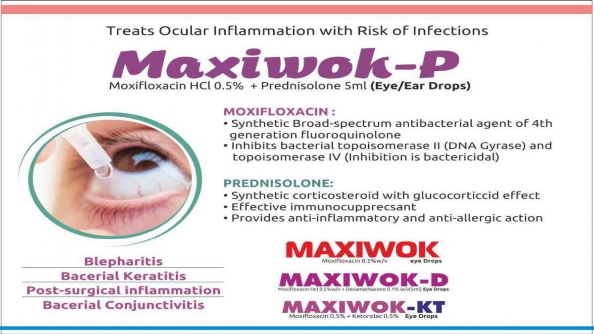 Moxifloxacin Hydrochloride + Prednisolone Acetate Eye Drop Manufacturer ...