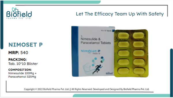 Nimesulide + Paracetamol Tablet Manufacturer, Supplier and Franchise