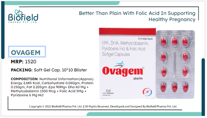 EPA + DHA + Methylcobalamin + Folic Acid + Pyridoxine HCl Softgel ...
