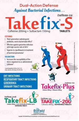 Cefixime + Sulbactam Tablet Manufacturer, Supplier, and Franchise